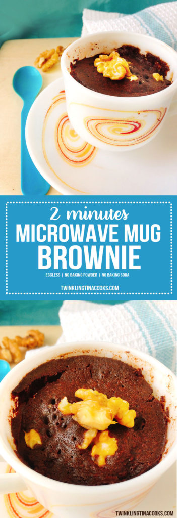 How to make Instant Mug Brownie in Microwave - 2 minute eggless brownie ...